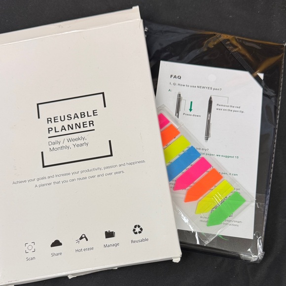 Reusable Planner | Office | Reusable Planner With Colorful Tabs And ...